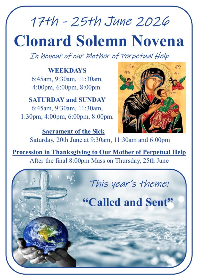 Clonard Solemn Novena – The Parish of St Teresa of Ávila, Glen Road ...